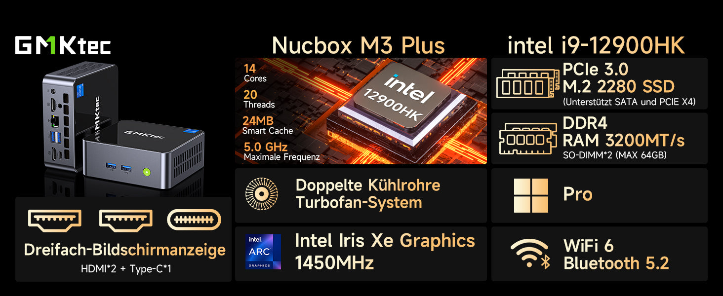 GMKtec NucBox M3 Plus Intel 12th Core i9-12900HK Mini PC – GMKtec EU